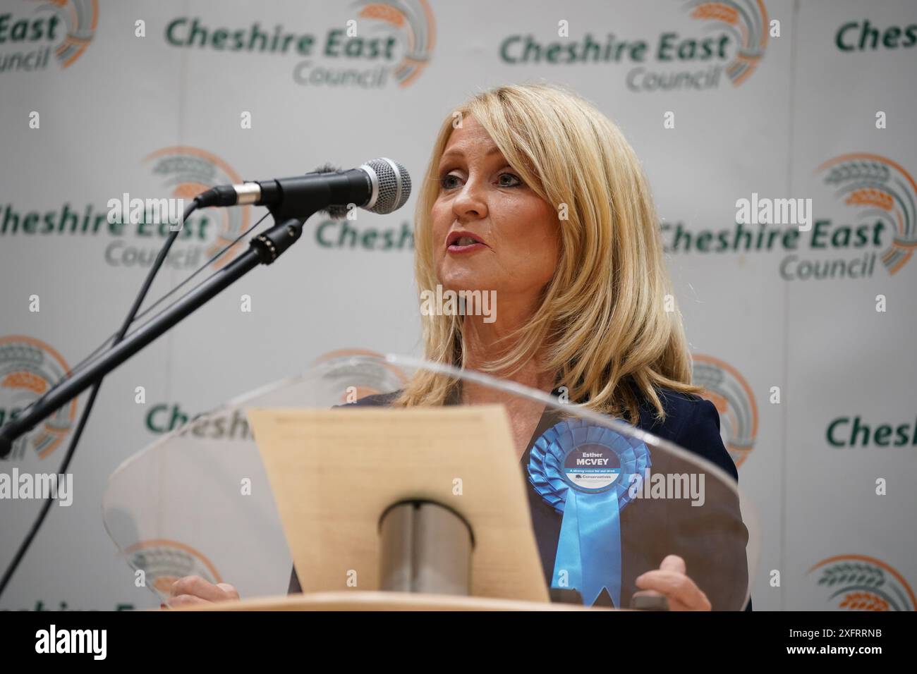 Minister of State without Portfolio Esther McVey at Macclesfield ...