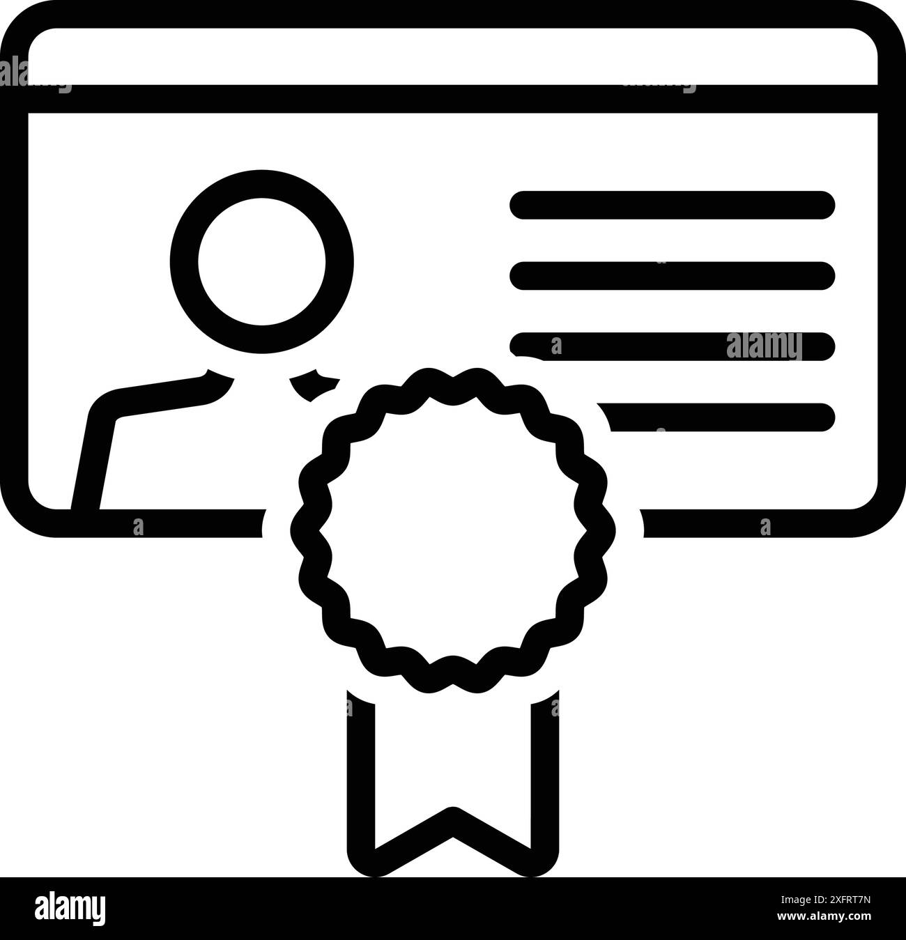 Icon for licensing,id card Stock Vector Image & Art - Alamy