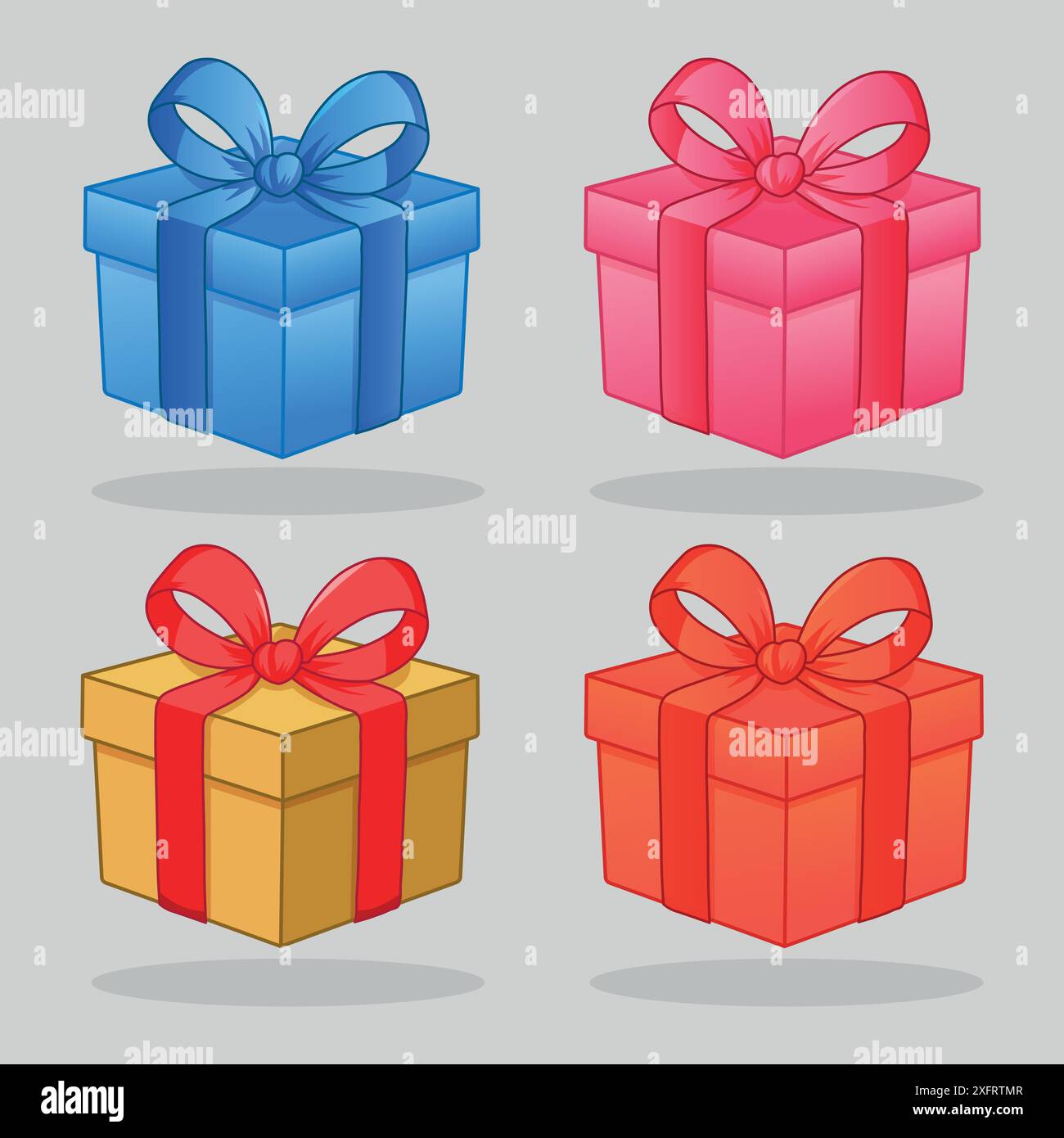 Colorful ribbons tied knot Stock Vector Images - Alamy