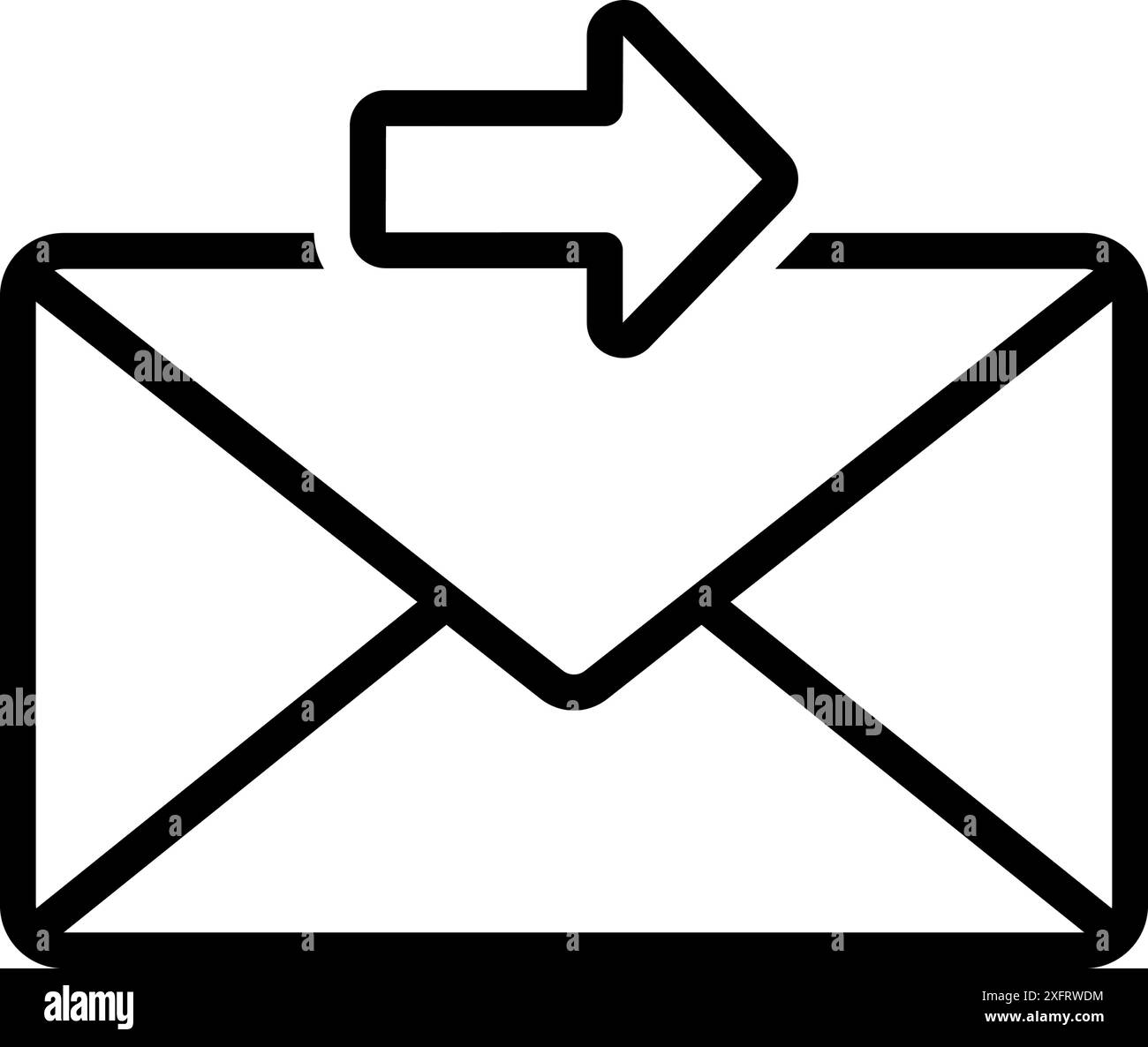 Sending message icon Black and White Stock Photos & Images - Alamy