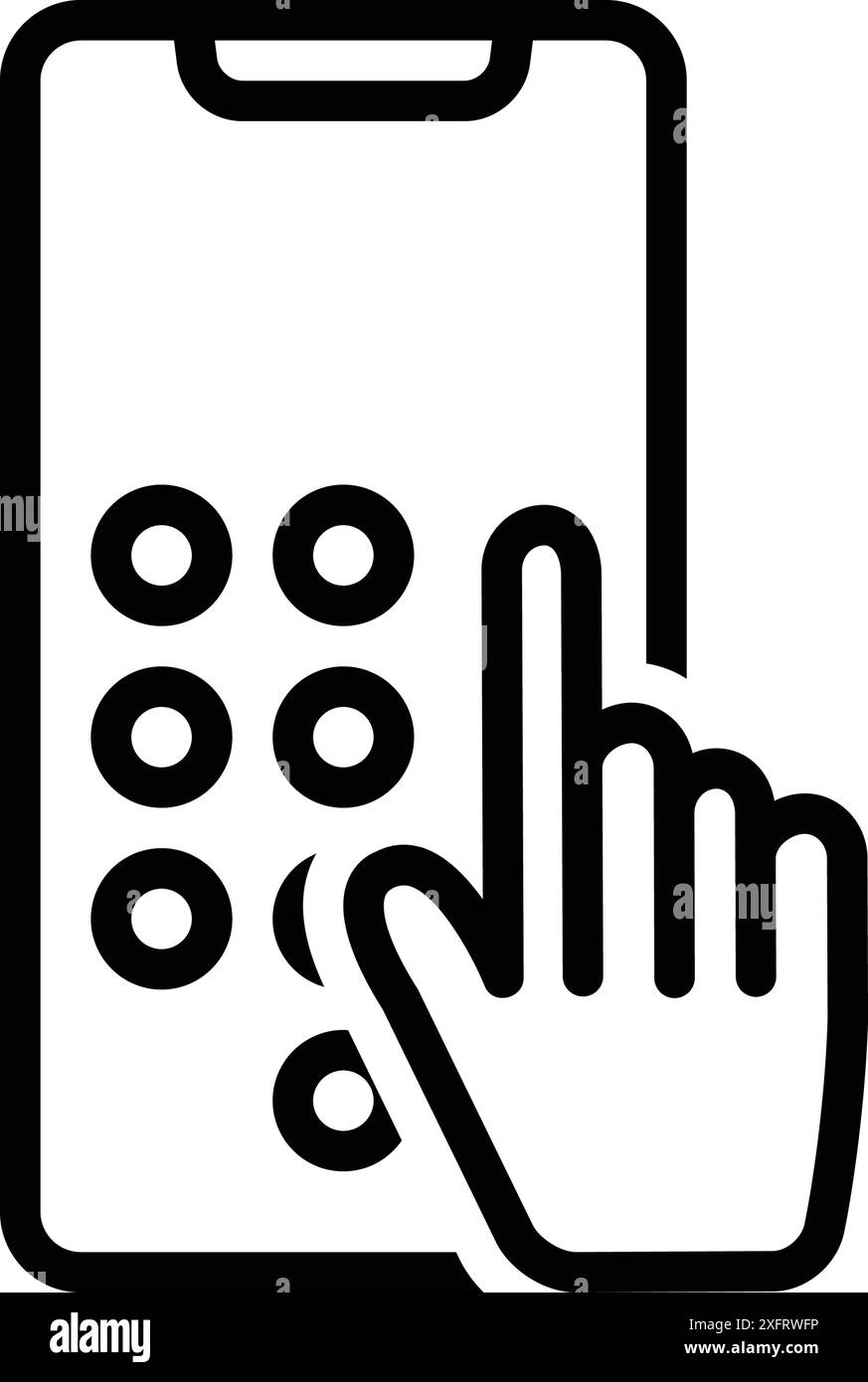 Communication dial pad icon Cut Out Stock Images & Pictures - Alamy