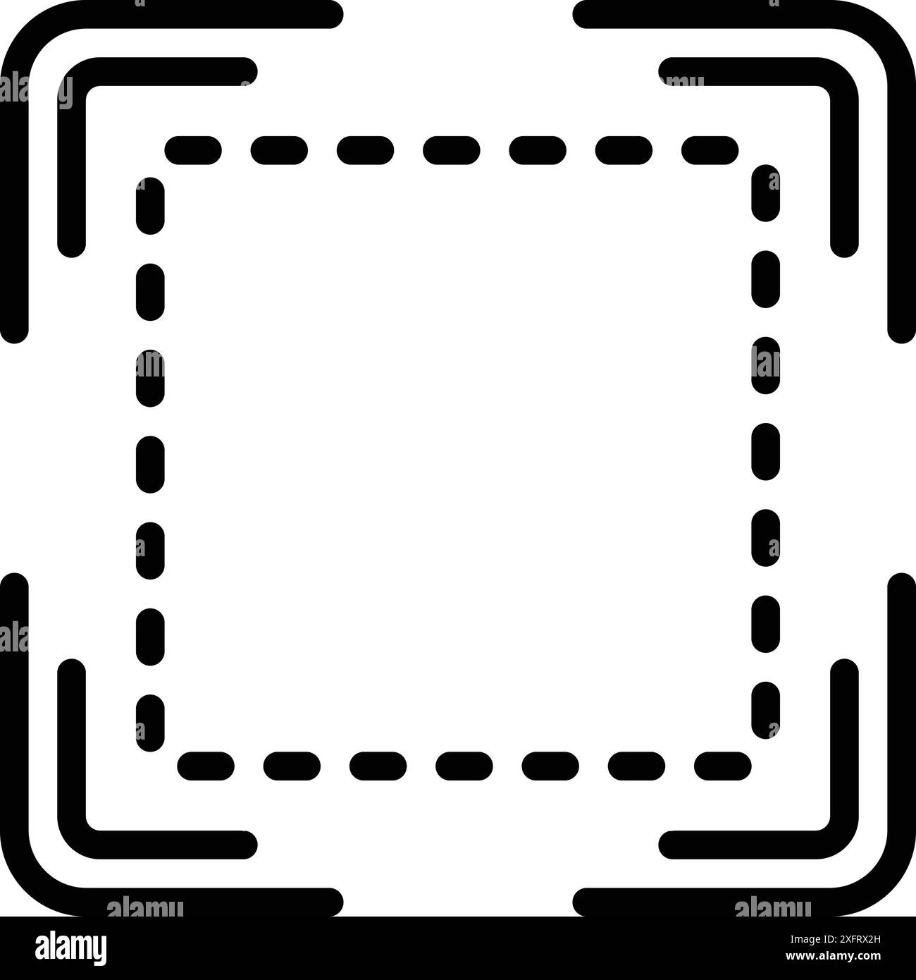 Rounded corners silhouette icon Stock Vector Images - Alamy