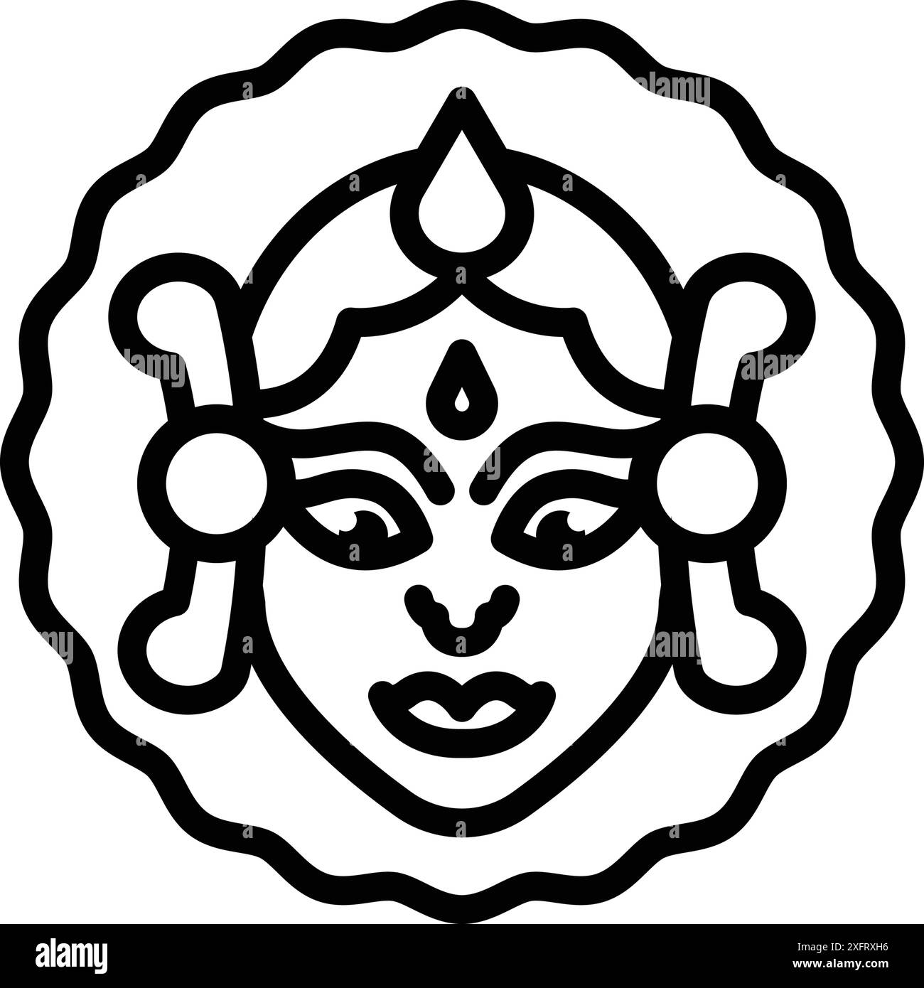Icon for durga puja,goddess durga Stock Vector Image & Art - Alamy