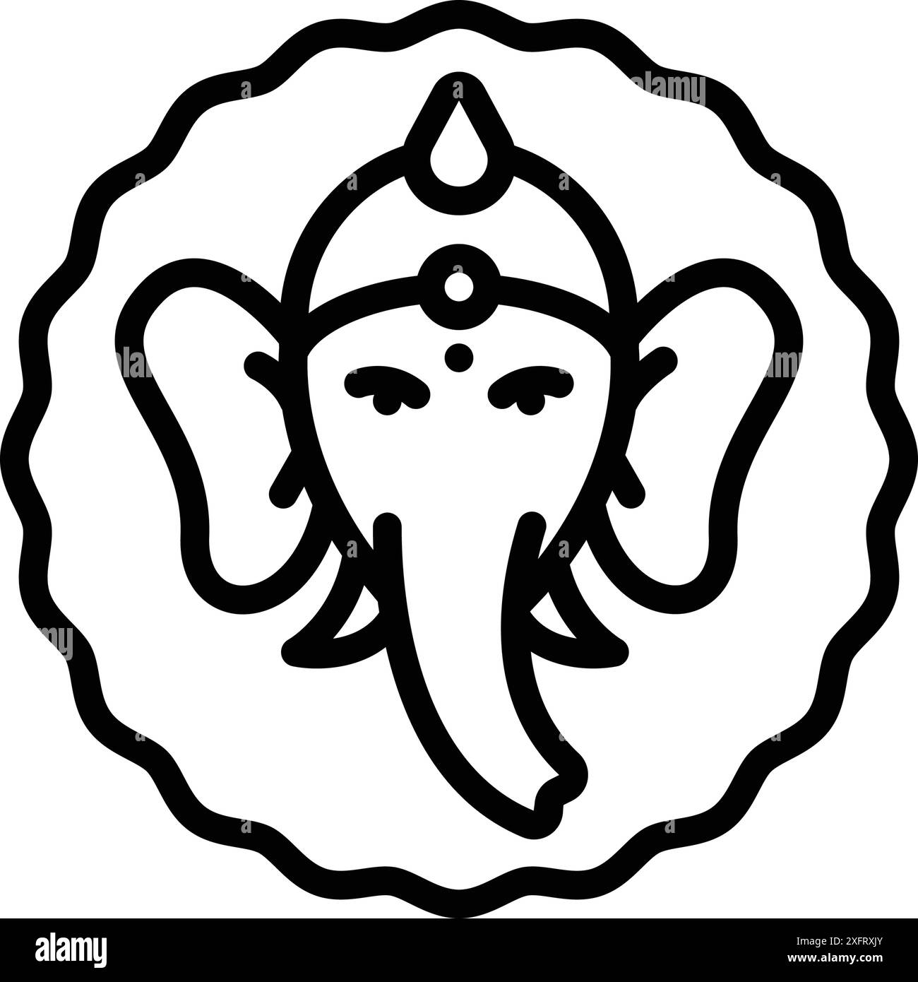 Thrissur pooram elephant festival Stock Vector Images - Alamy