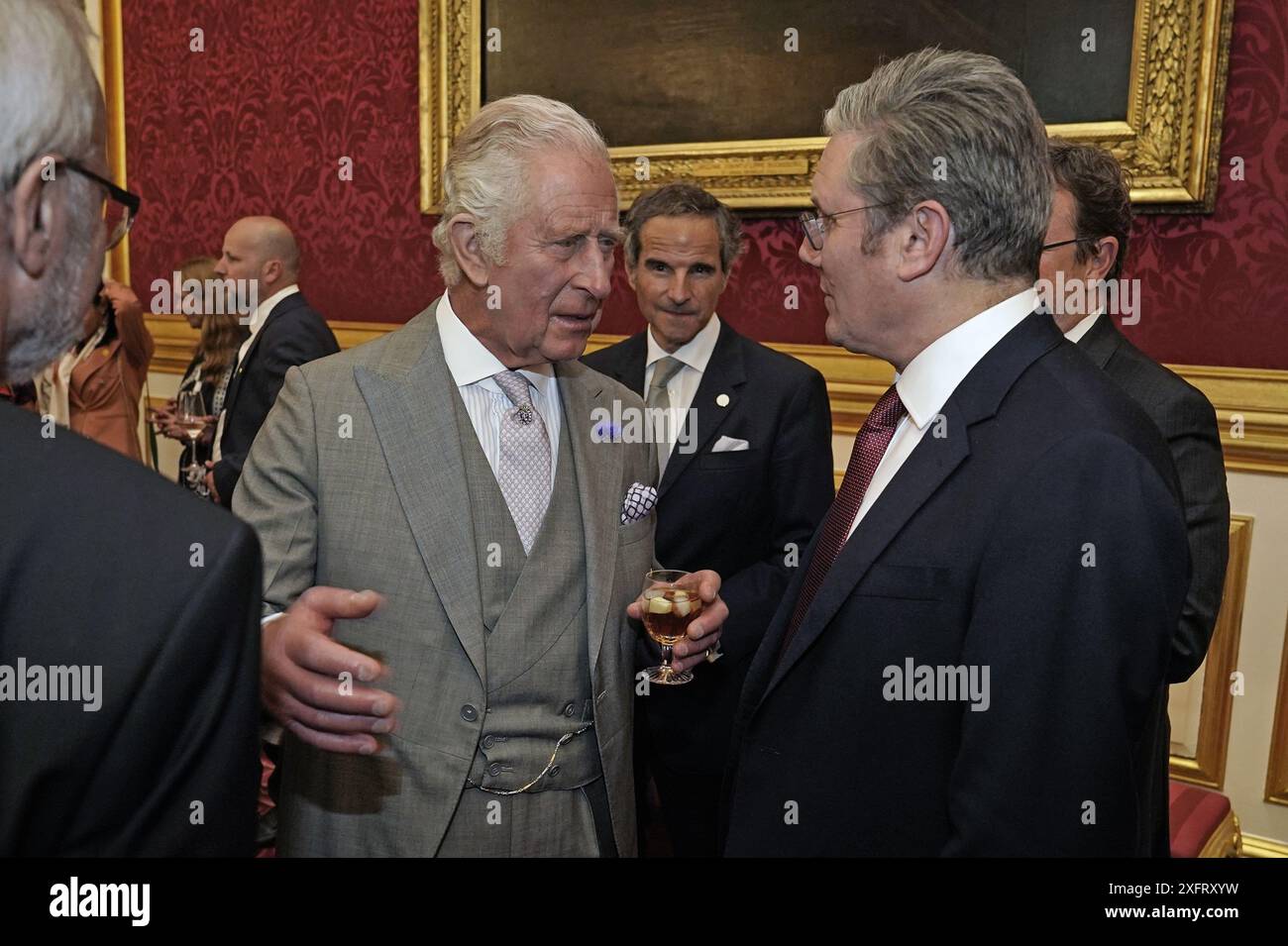 File photo dated 20/06/23 of King Charles III and Labour leader Sir ...