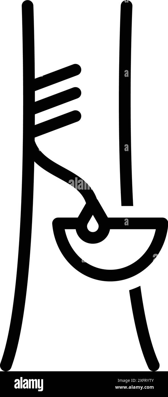 Rubber tree illustration Stock Vector Images - Alamy