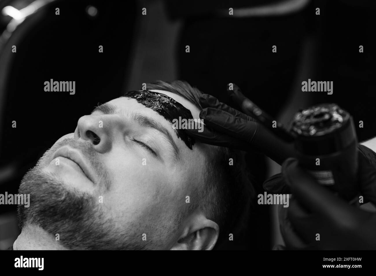 Man beauty facial mask Black and White Stock Photos & Images - Alamy