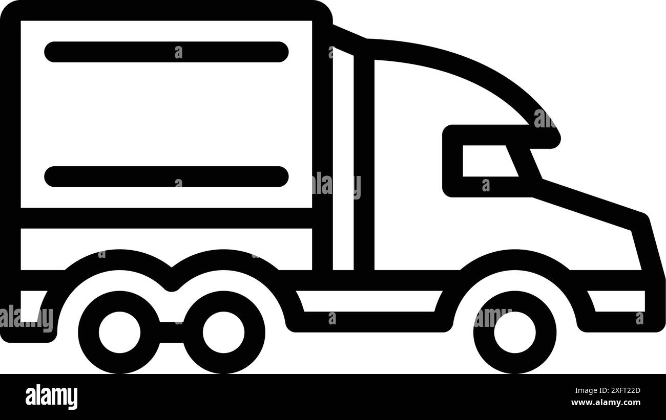 Semi truck icon Black and White Stock Photos & Images - Alamy