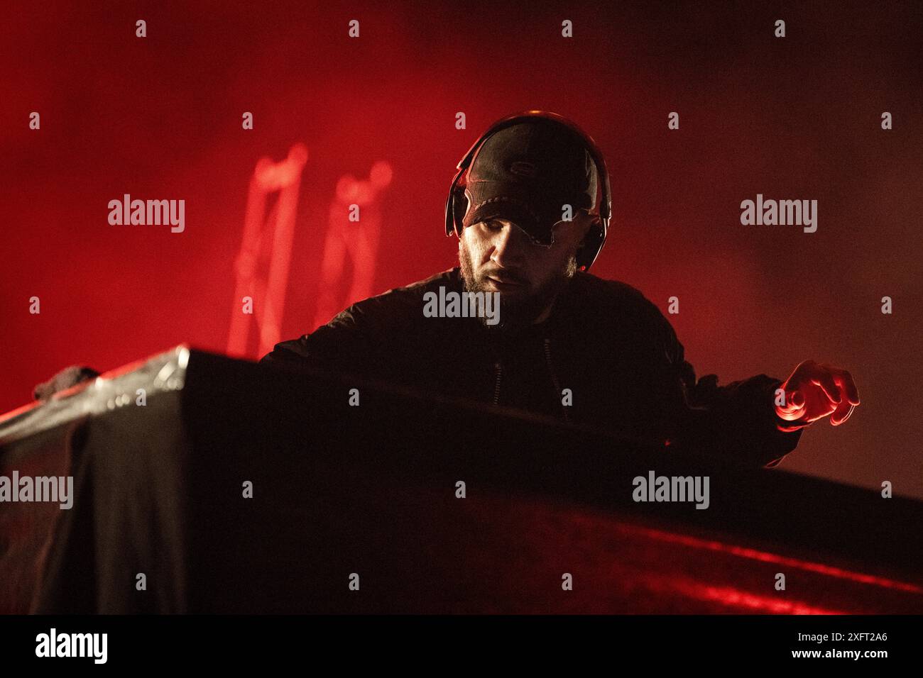 American artist Skrillex preforms at Orange Scene at Roskilde Festival ...