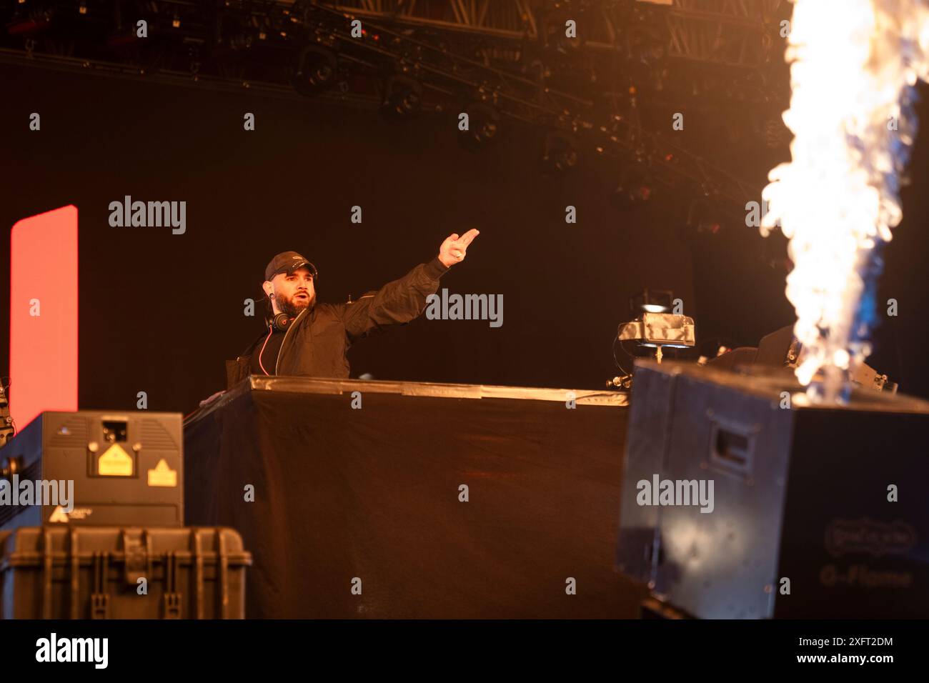 American artist Skrillex preforms at Orange Scene at Roskilde Festival ...