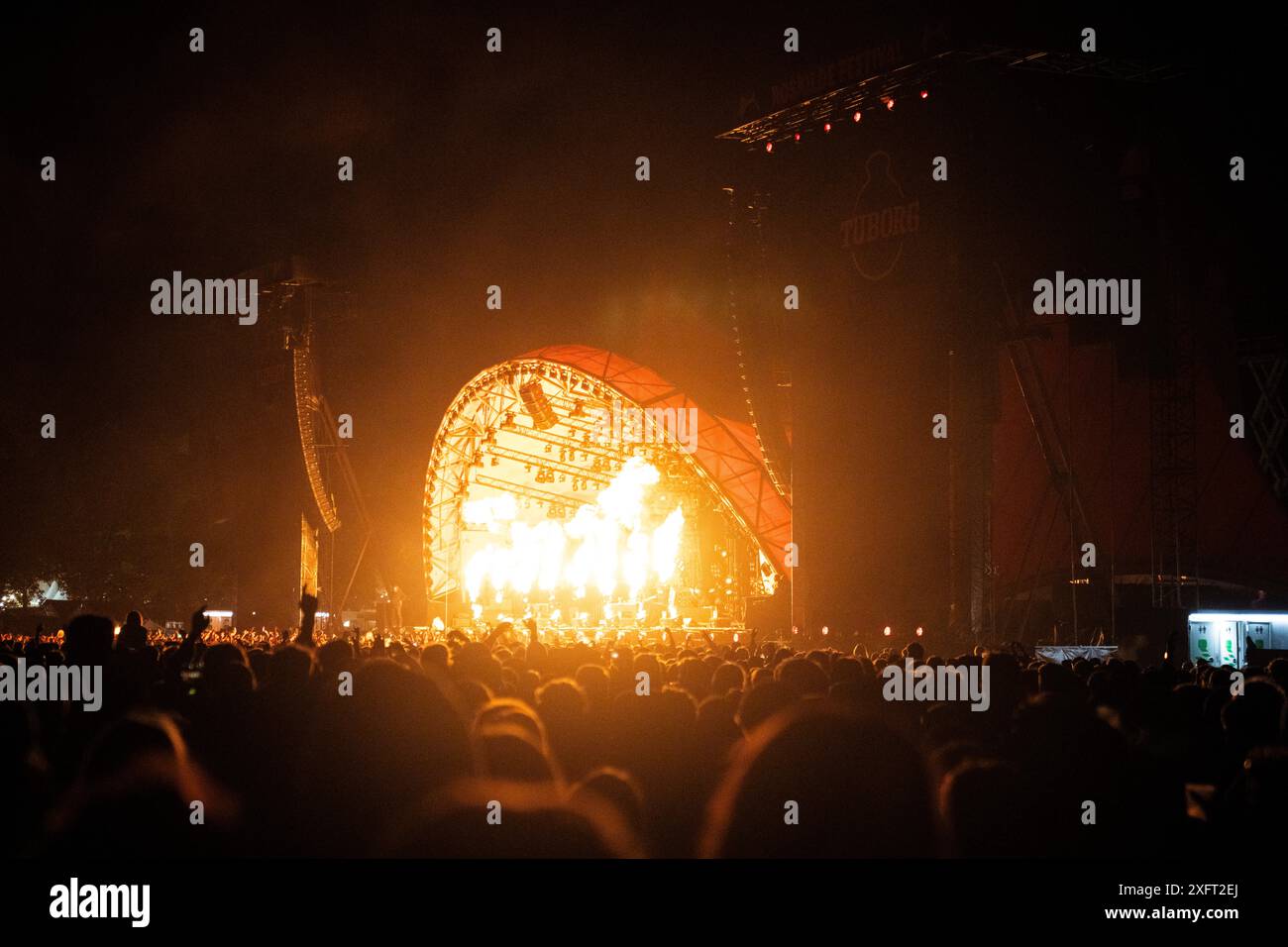 American artist Skrillex preforms at Orange Scene at Roskilde Festival ...
