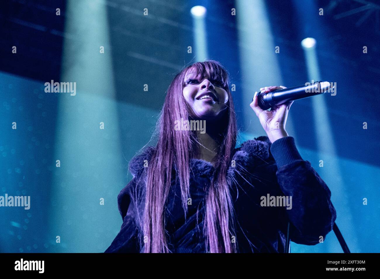 Roskilde, Denmark. 05th July, 2024. British singer PinkPantheress ...