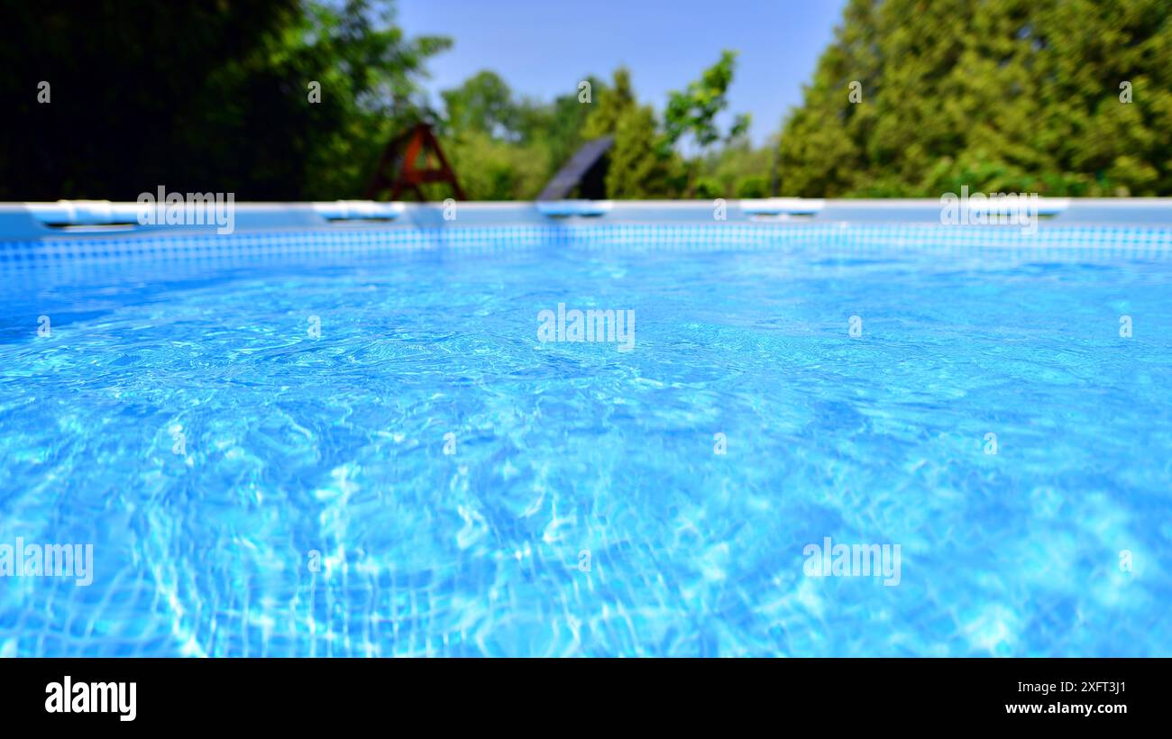 Swimming pool with metal frame for home and garden. Frame swimming pool ...