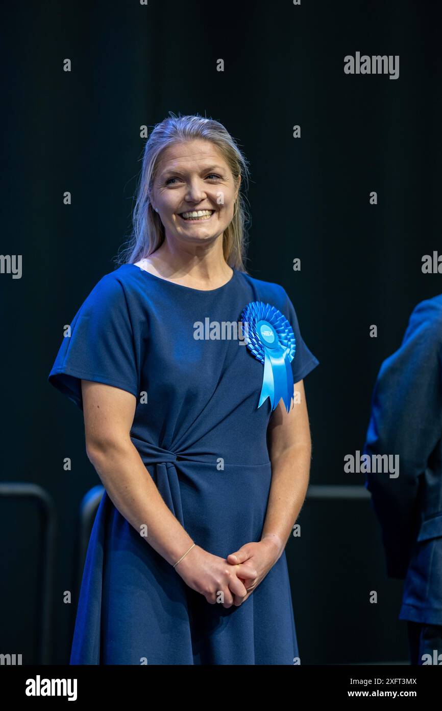 Scottish Conservative Party candidate Harriet Cross is declared the ...