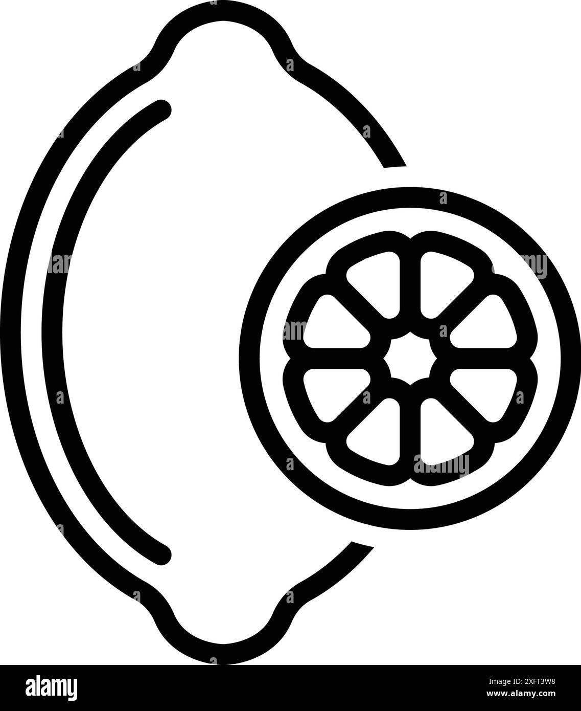 Citrus symbol Black and White Stock Photos & Images - Alamy