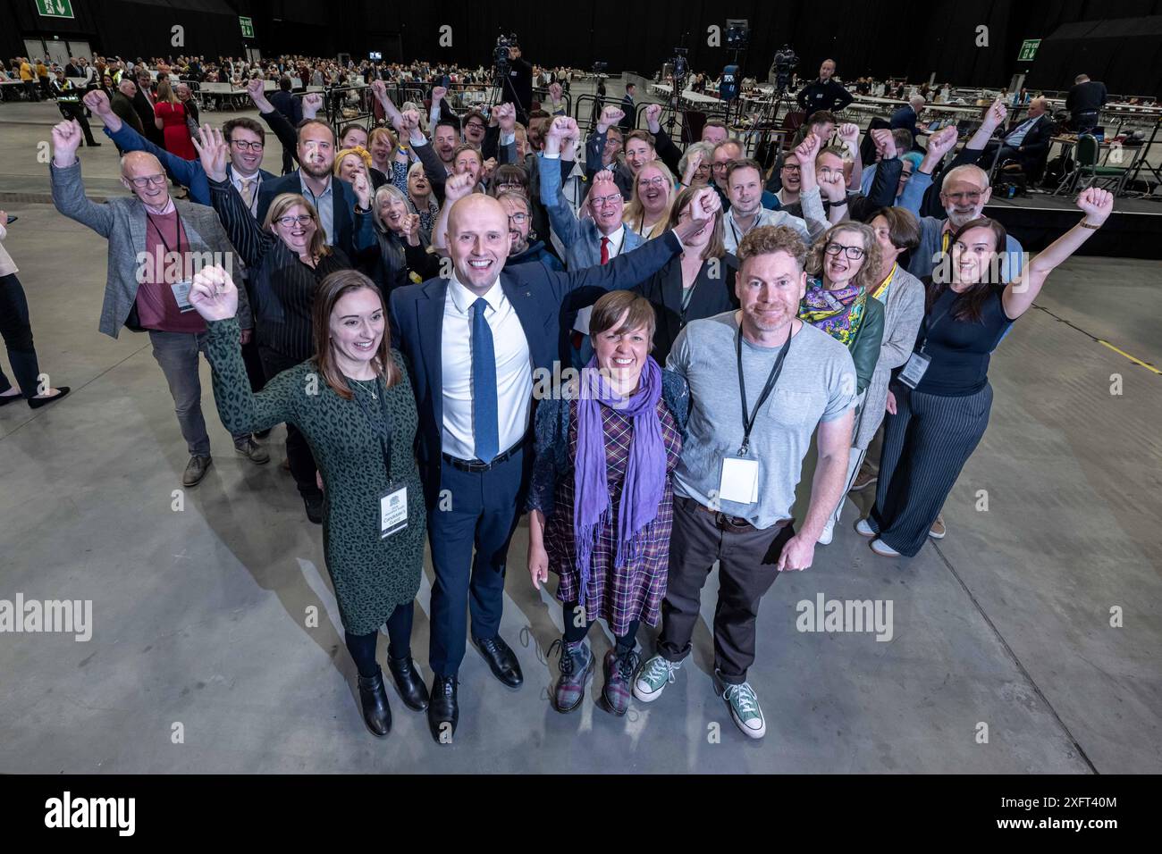 SNP's Westminster leader Stephen Flynn (second left), and SNP's Kirsty ...