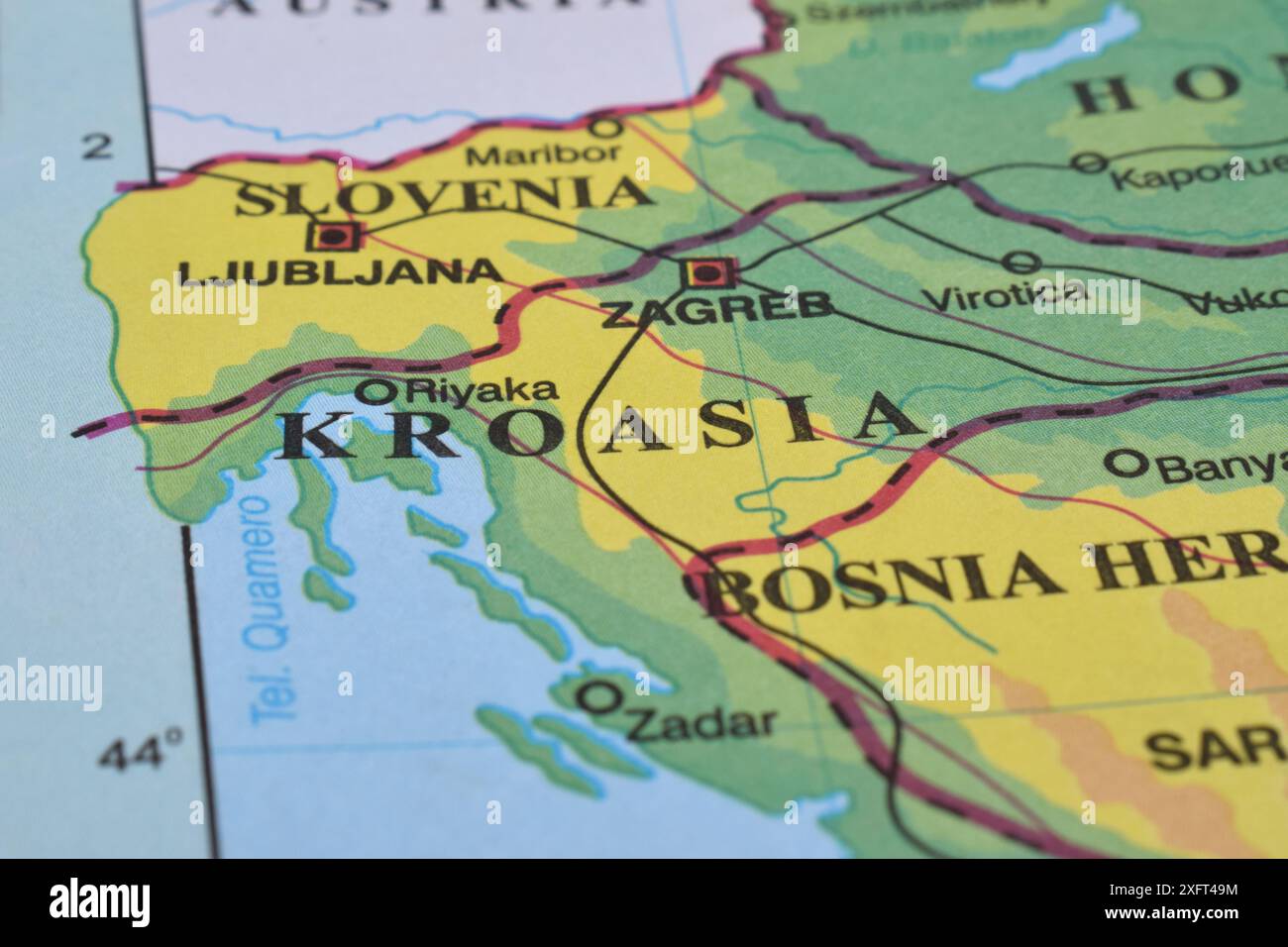 Croatia political map capital zagreb hi-res stock photography and ...