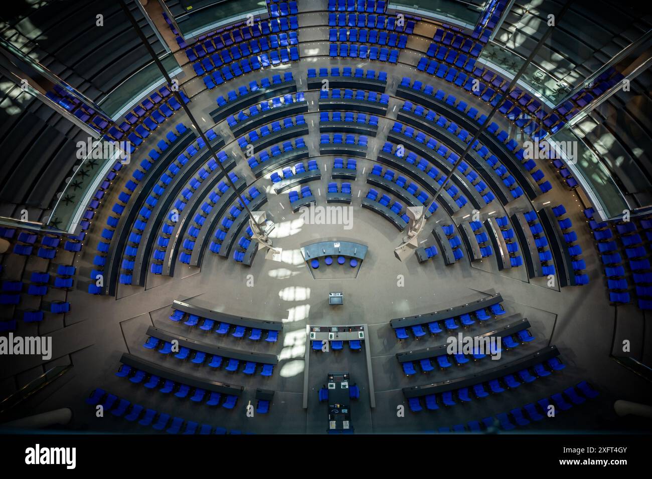 05 July 2024, Berlin: View of the empty plenary chamber of the German ...