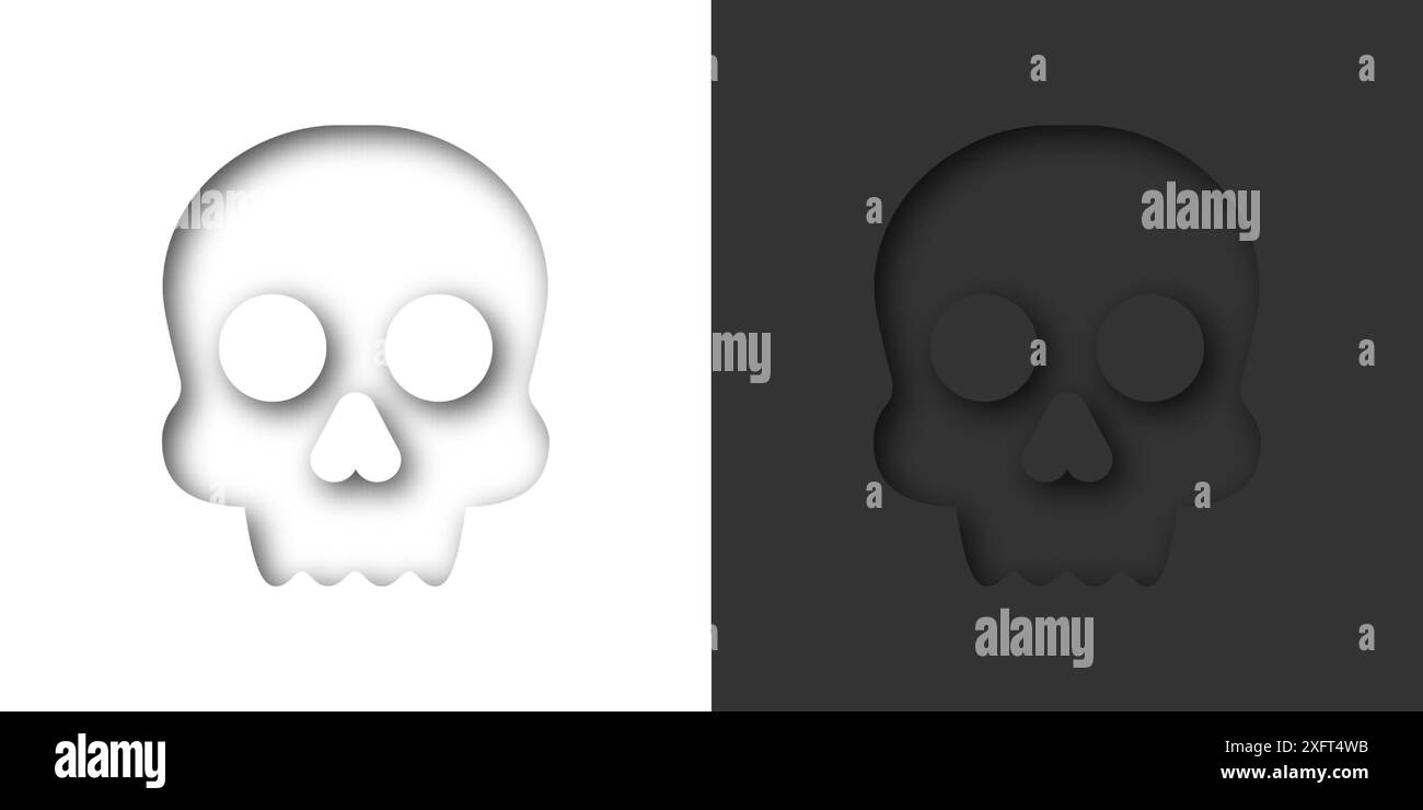 Skull with shadow. Vector illustration Stock Vector Image & Art - Alamy
