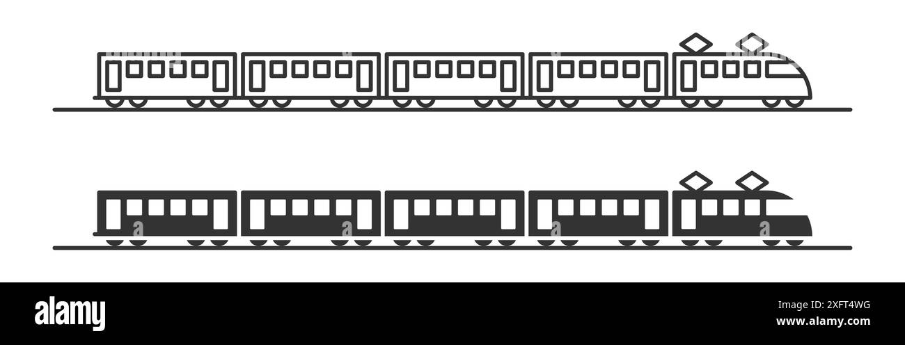 Passenger train icon. Vector illustration Stock Vector Image & Art - Alamy