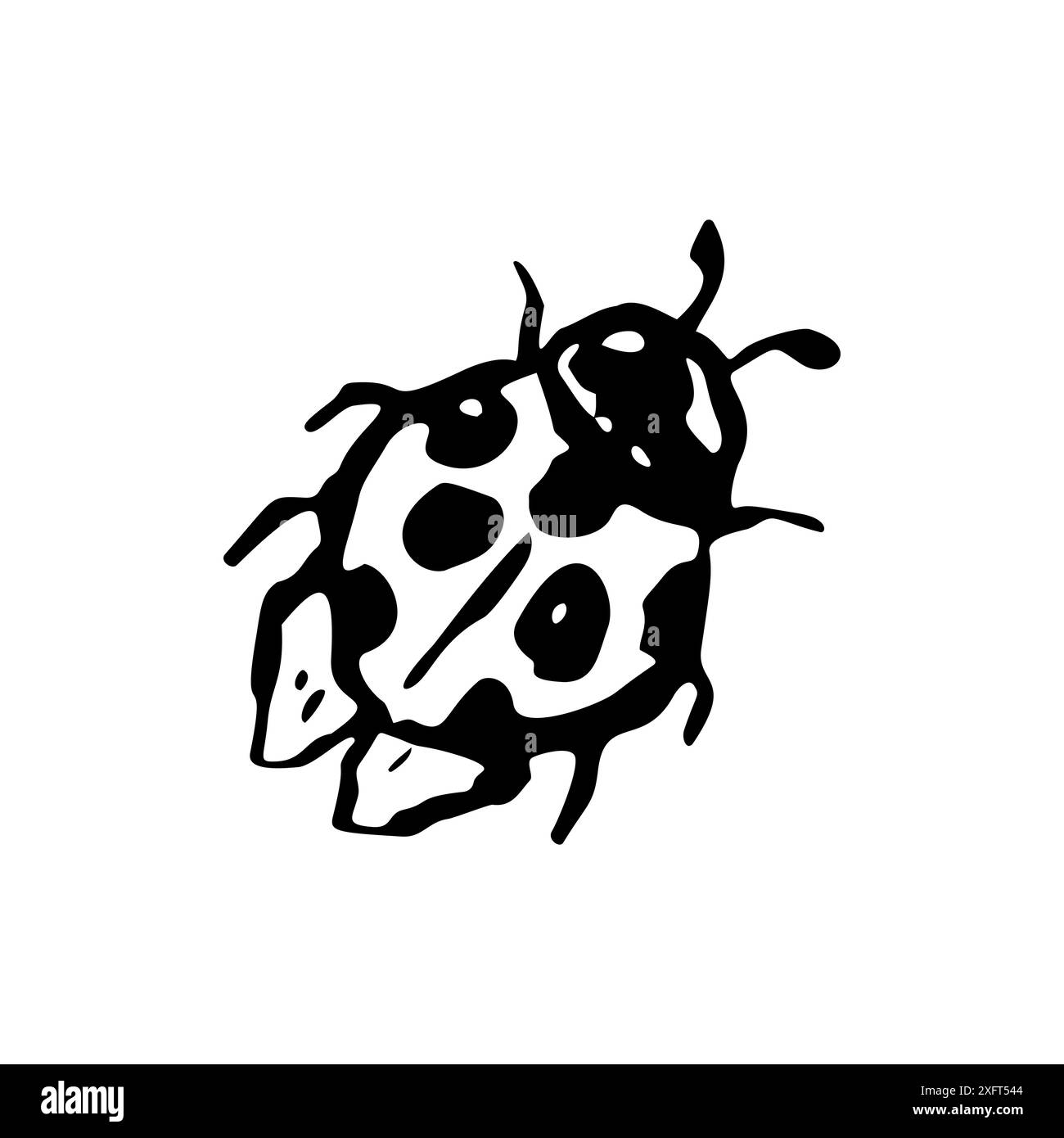 Inky black and white ladybug sketch Stock Vector Image & Art - Alamy