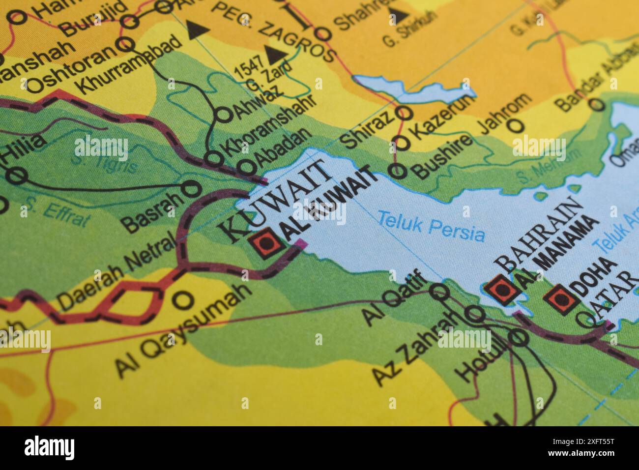 Kuwait war map hi-res stock photography and images - Alamy