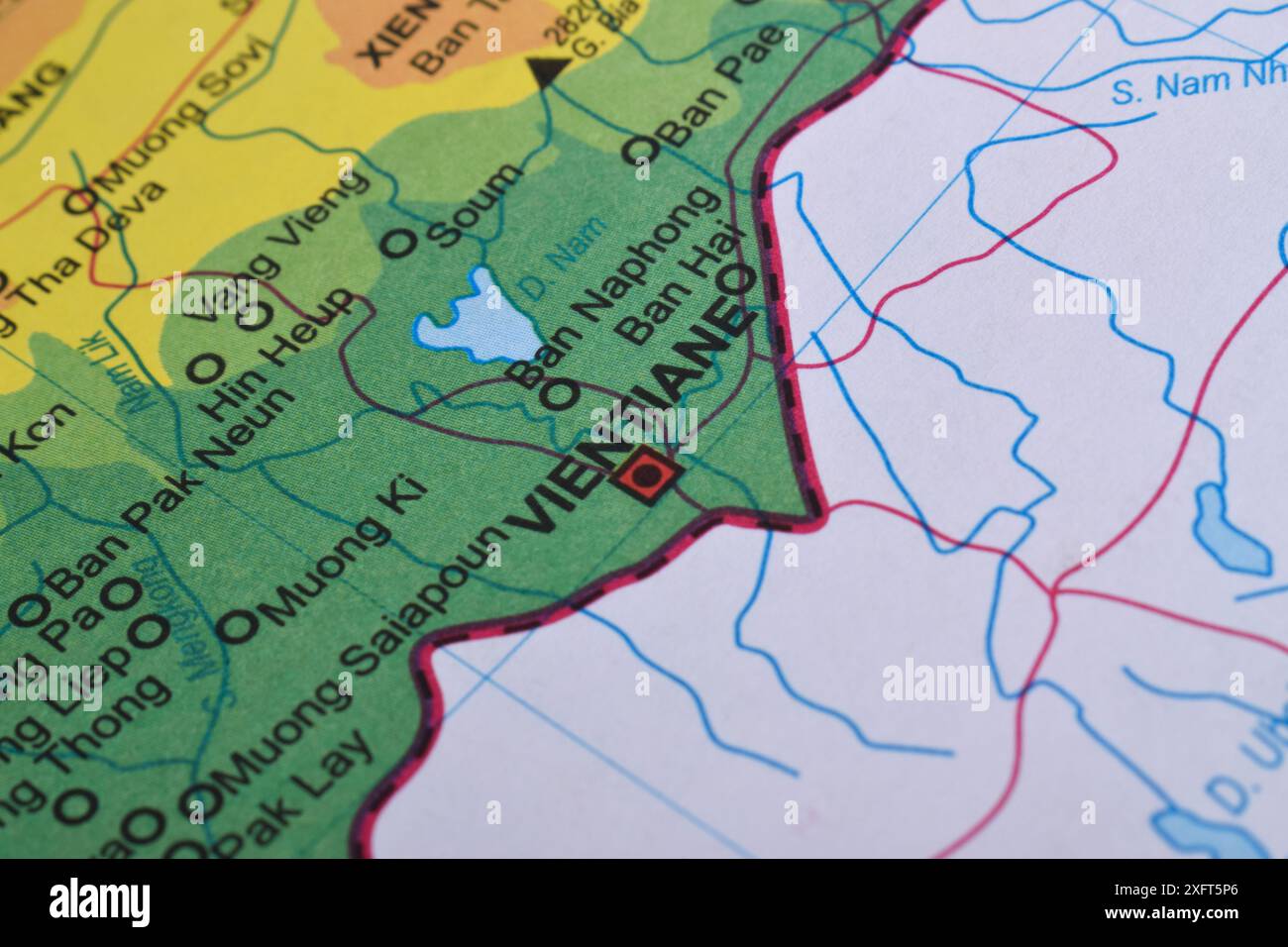 Map of vientiane laos hi-res stock photography and images - Alamy