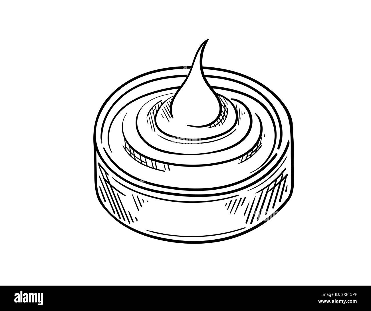 Hand drawn sketch of sauce in bowl vector illustration isolated on ...