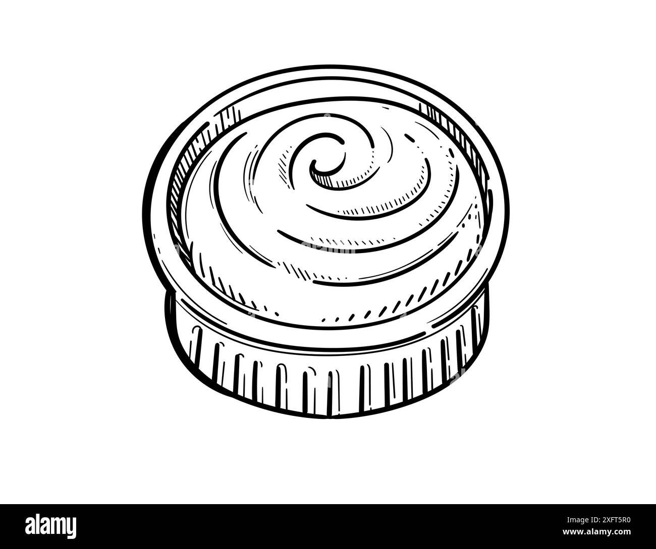 Hand drawn sketch of sauce in bowl vector illustration isolated on ...