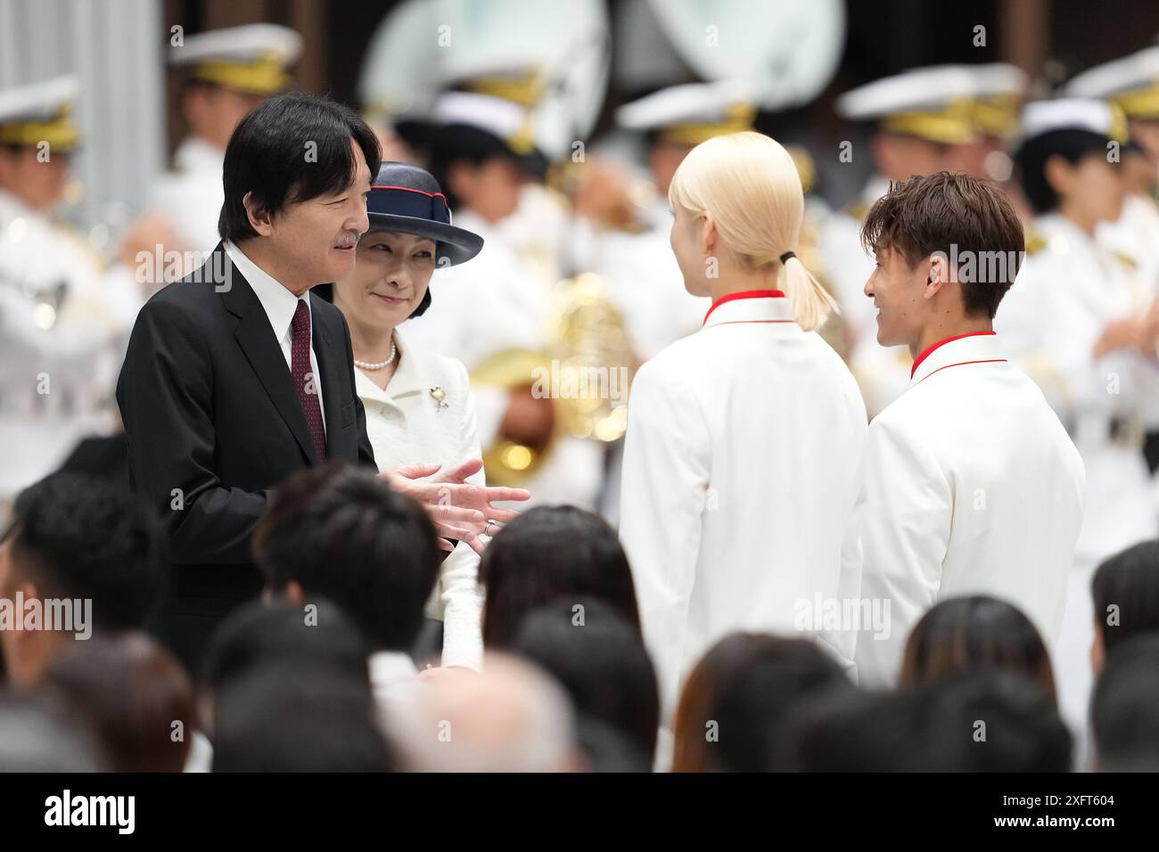 Tokyo, Japan. 5th July, 2024. (L-R) Crown Prince Akishino, Princess ...