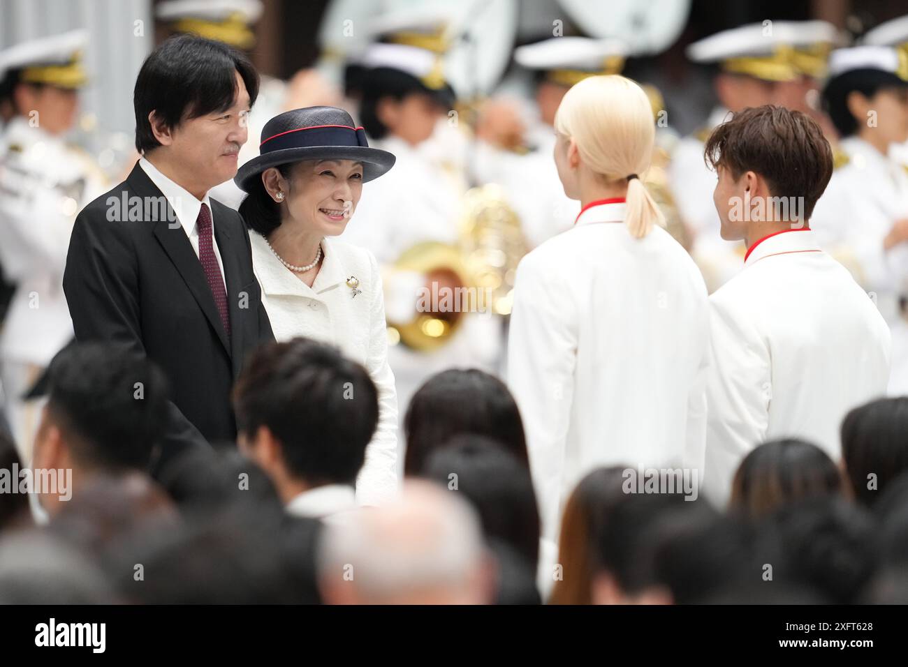 Tokyo, Japan. 5th July, 2024. (L-R) Crown Prince Akishino, Princess ...