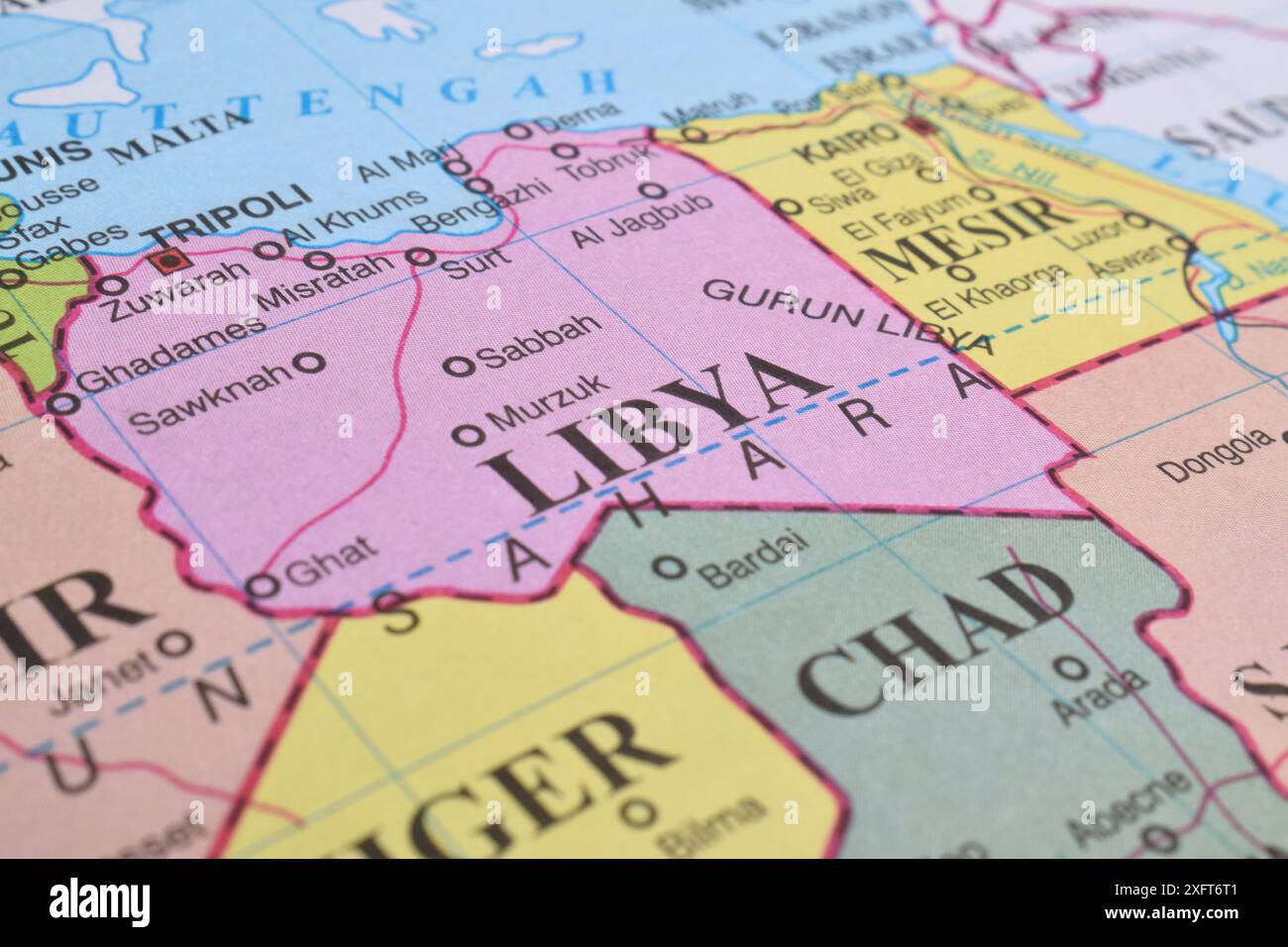 Libya egypt border map hi-res stock photography and images - Alamy