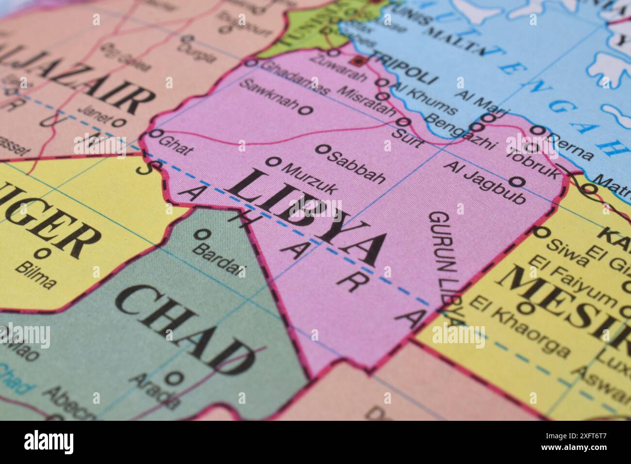 Libya egypt border map hi-res stock photography and images - Alamy