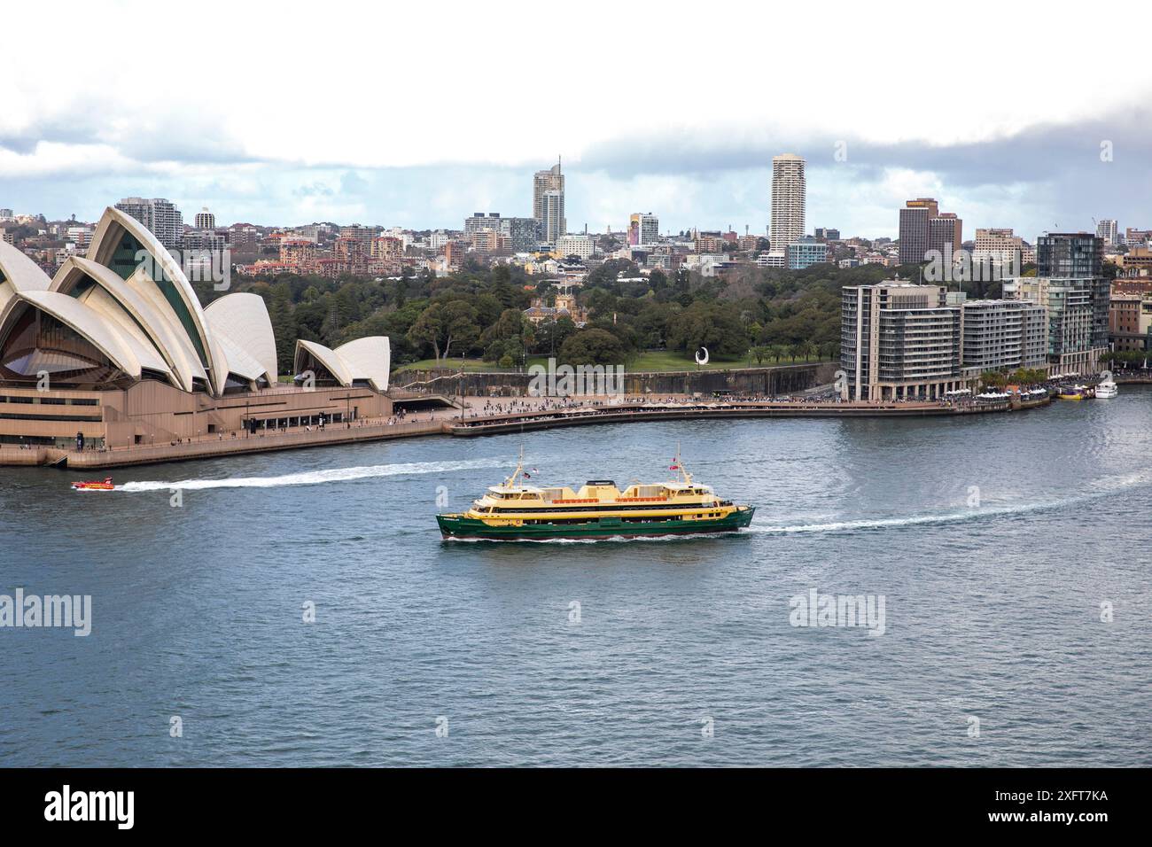 Manly to Circular Quay ferry, the MV Freshwater passes Sydney Opera ...