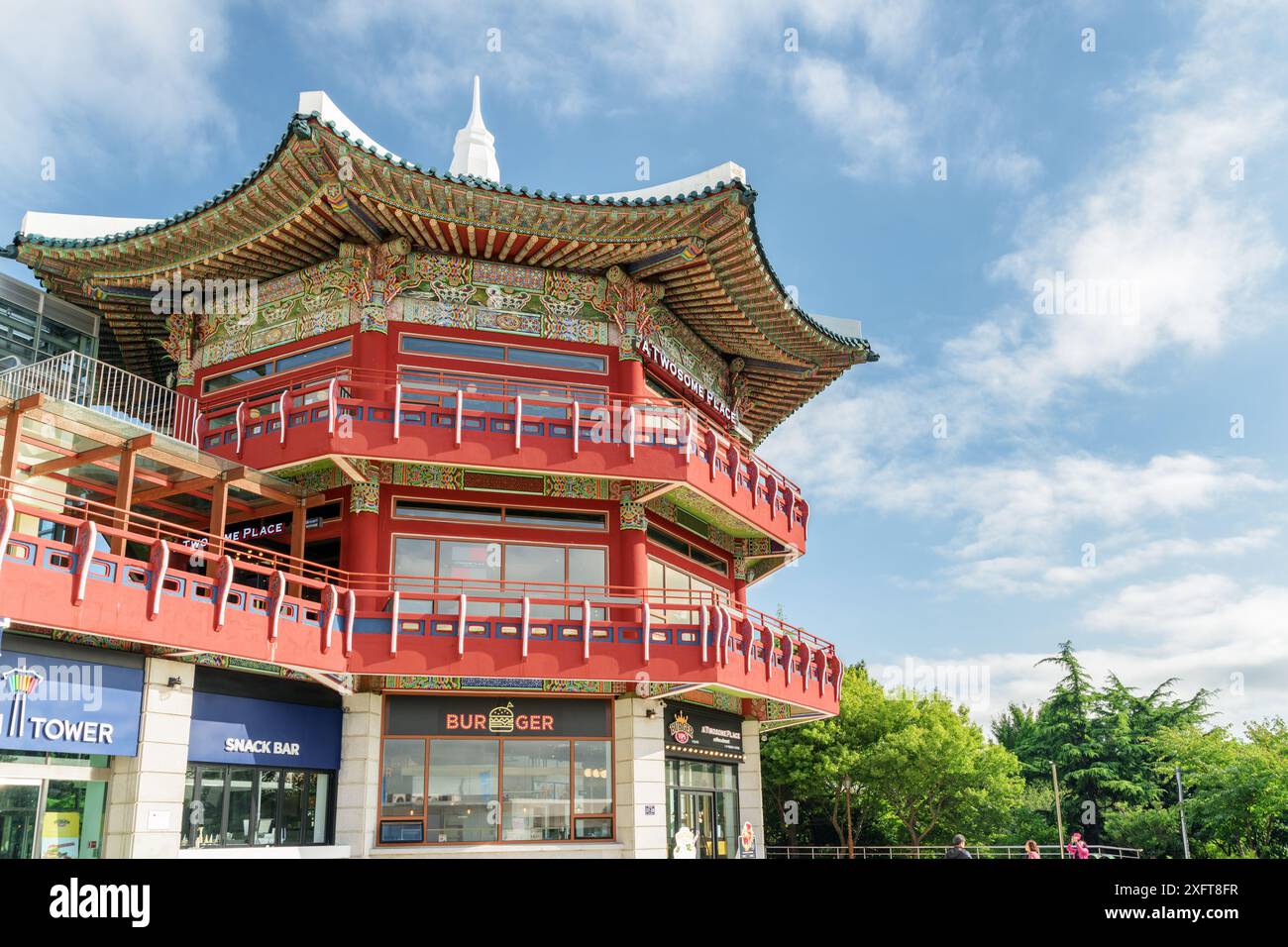Busan, South Korea - October 7, 2017: Wonderful view of octagonal ...