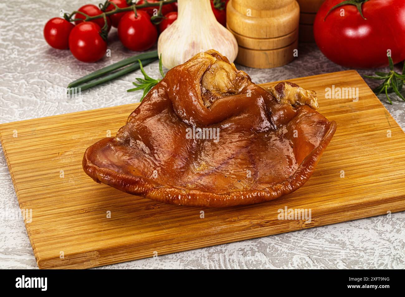 Chinese cuisine - Smoked pork ear snack appetizer Stock Photo - Alamy
