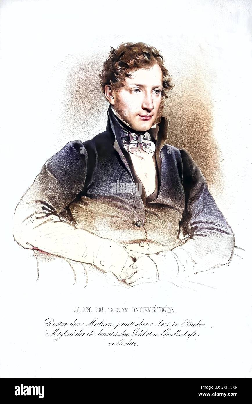 Johann Nepomuk Meyer, 1803 1873, Dr. med. in Wien um 1830, Historisch ...