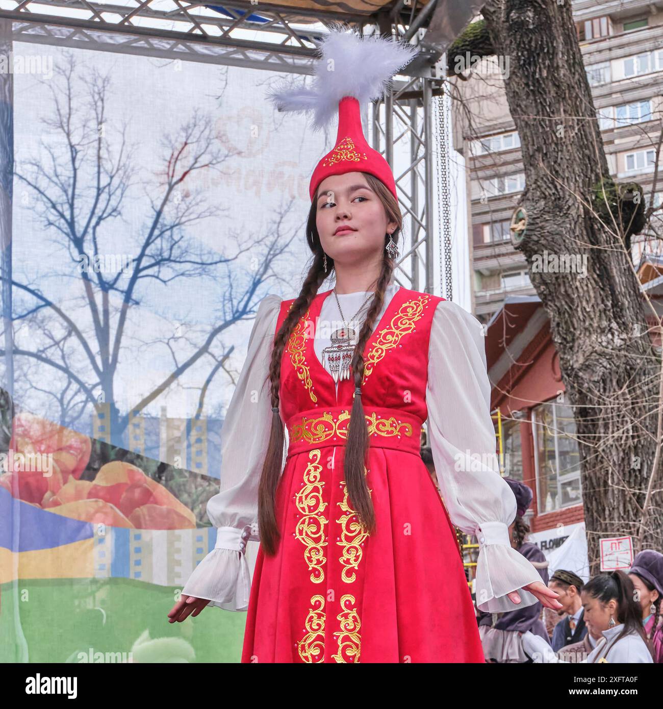 Kazakh girl in national costume hi-res stock photography and images - Alamy