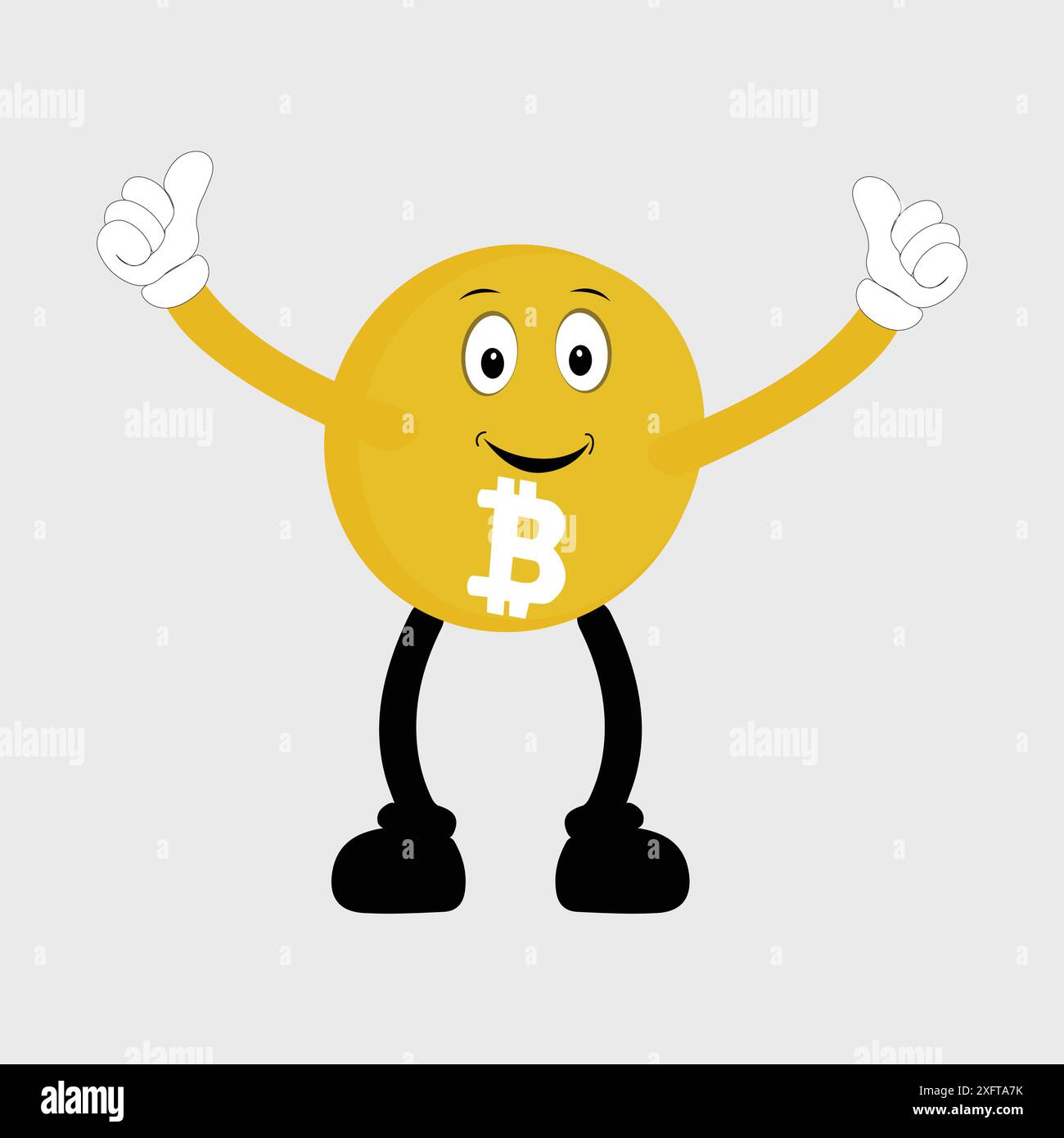 Bitcoin Crypto Currency Character Design Mascot, gestures of cute ...