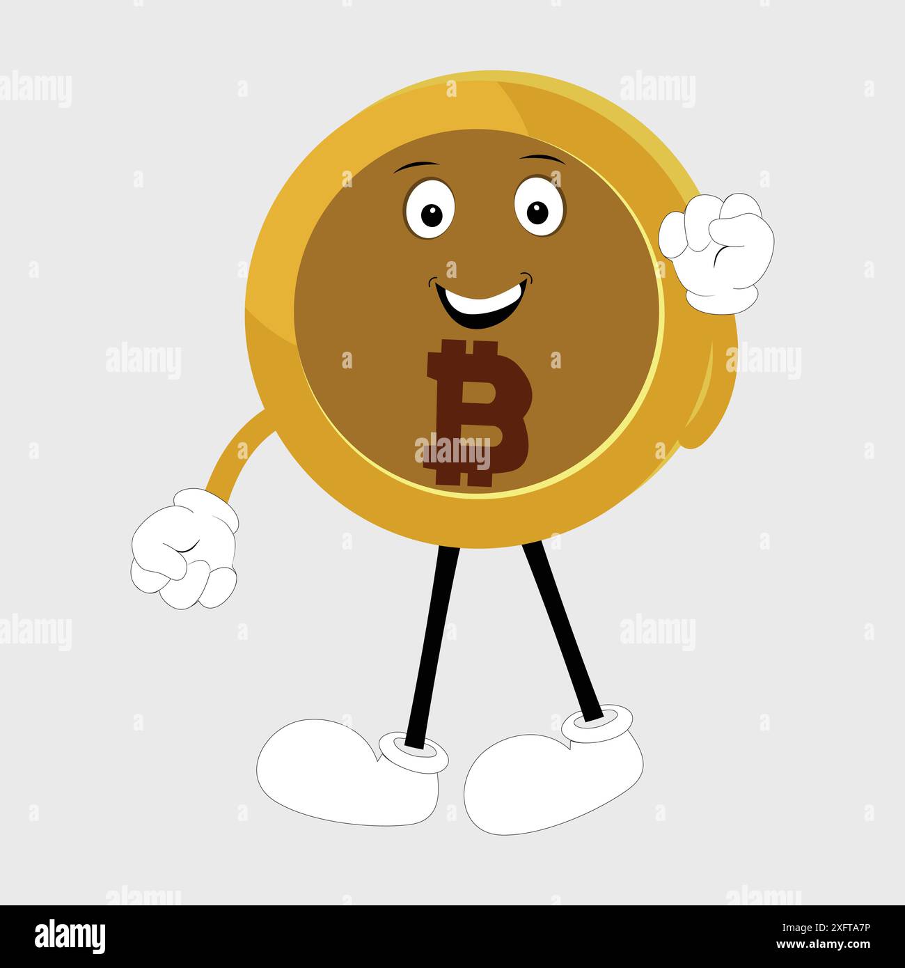 Bitcoin Crypto Currency Character Design Mascot, gestures of cute ...