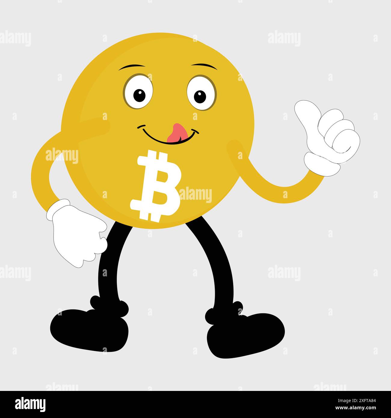 Bitcoin Crypto Currency Character Design Mascot, gestures of cute ...