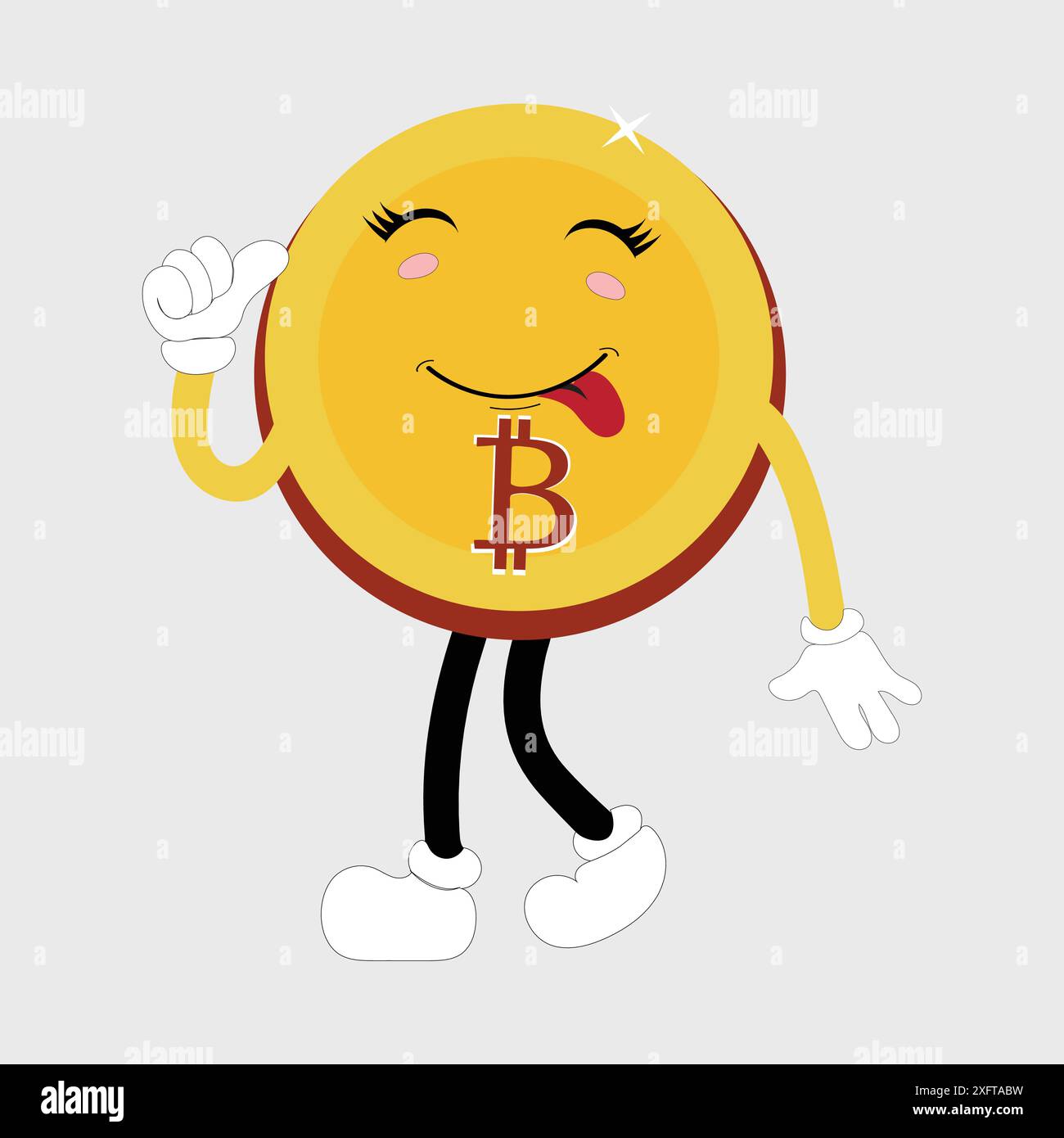 Bitcoin Crypto Currency Character Design Mascot, gestures of cute ...