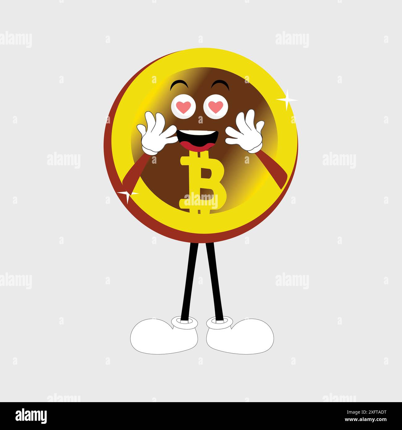 Bitcoin Crypto Currency Character Design Mascot, gestures of cute ...
