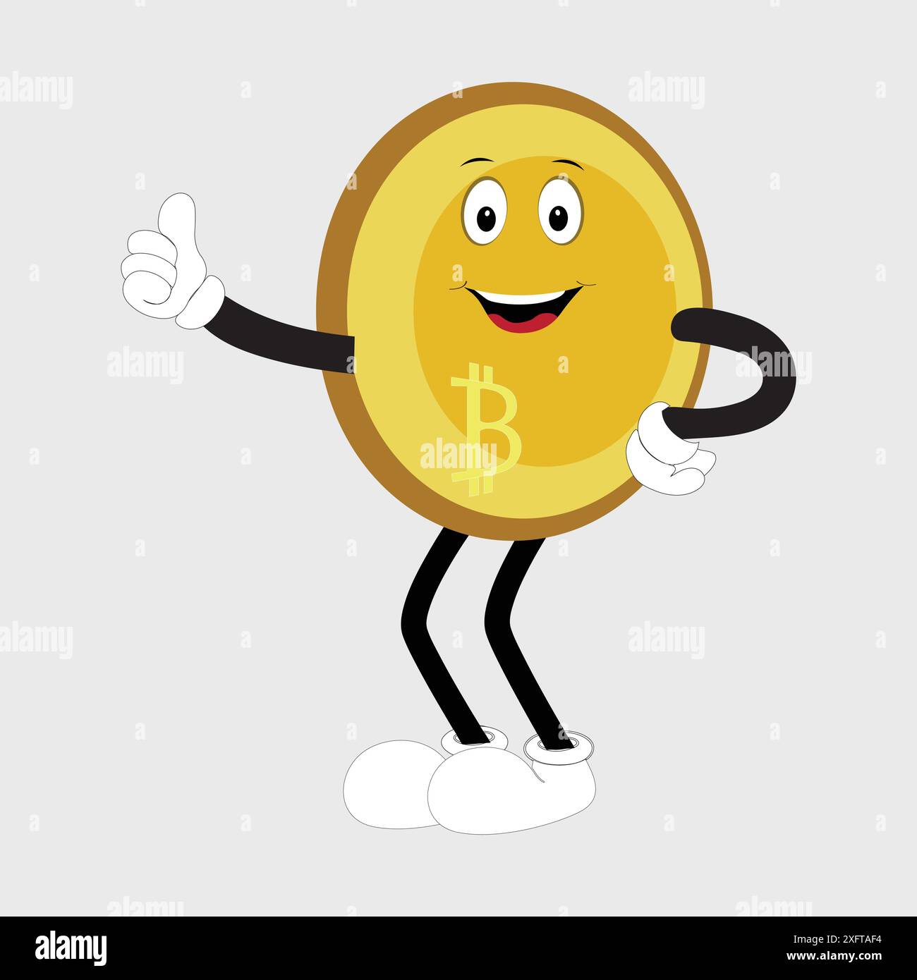Bitcoin Crypto Currency Character Design Mascot, gestures of cute ...