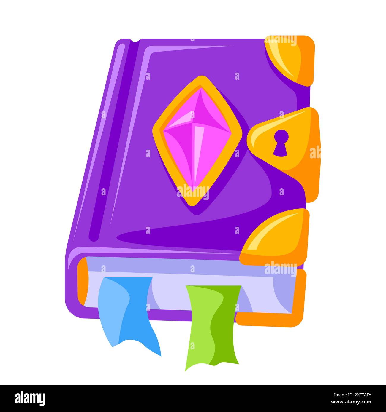 Magic book crystal gem Stock Vector Images - Alamy