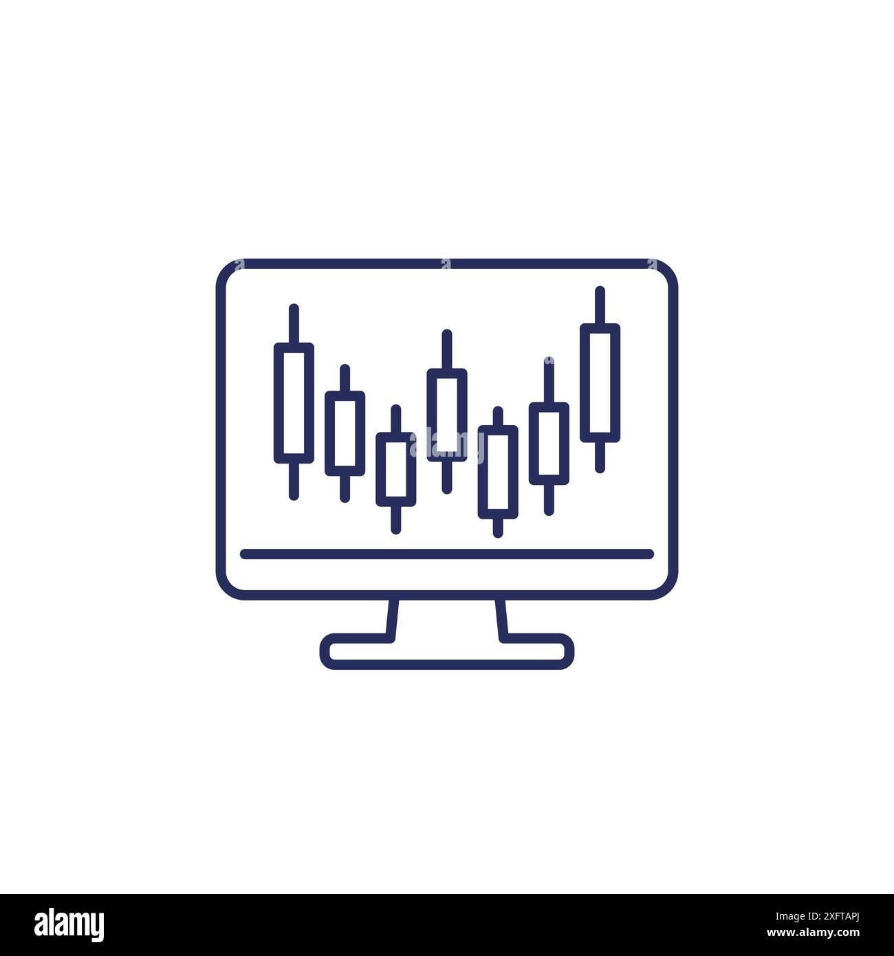 trading, candlestick chart line icon Stock Vector Image & Art - Alamy