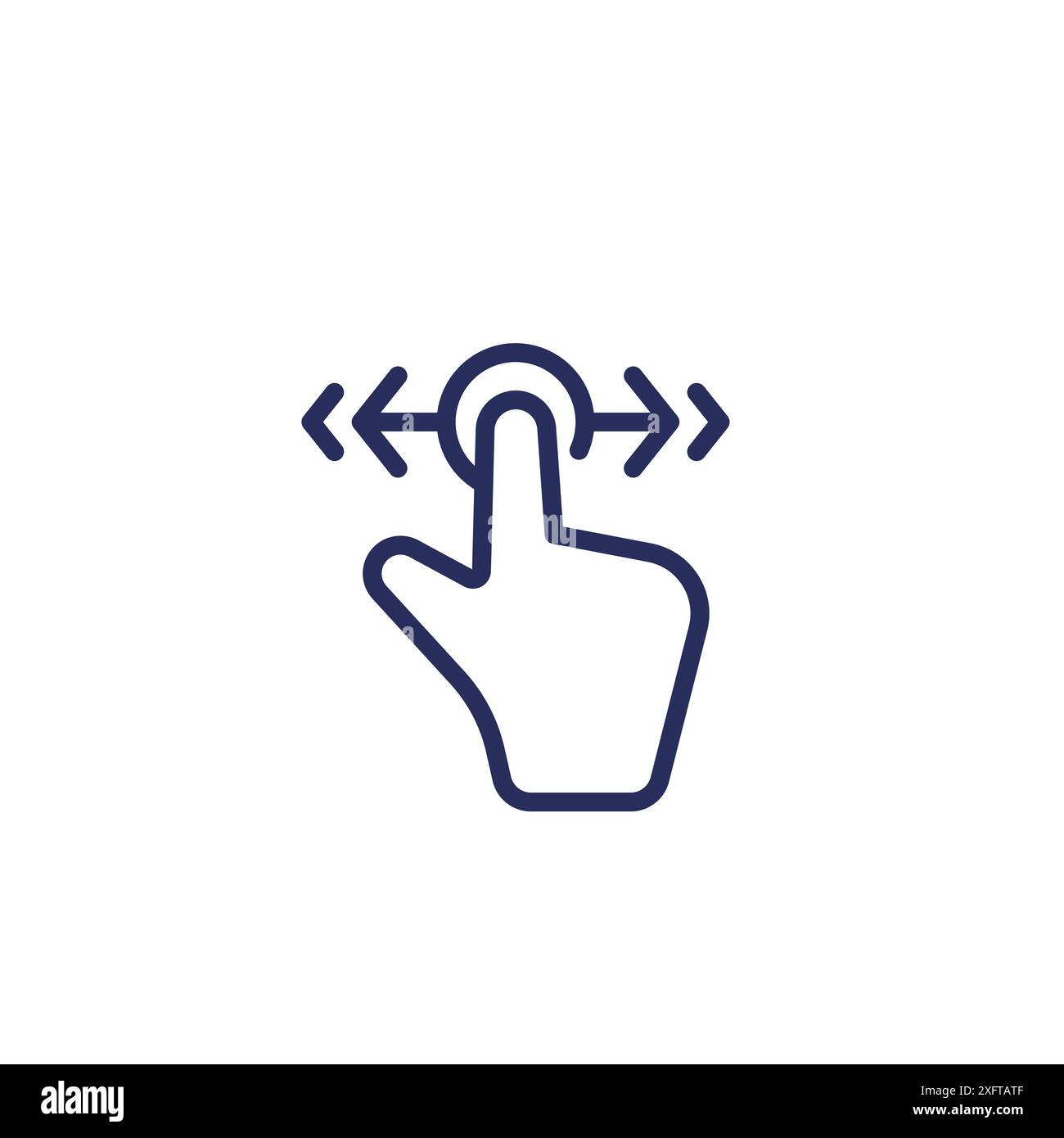 Slide or scroll line icon, hand gesture Stock Vector Image & Art - Alamy
