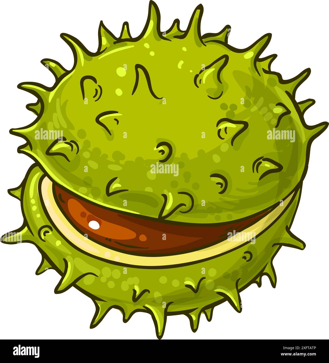 Chestnut Nut Colored Detailed Illustration Stock Vector Image & Art - Alamy