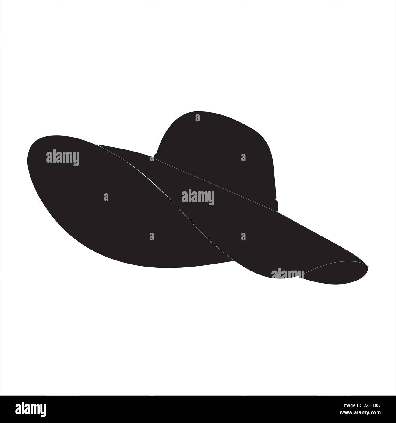 Cartoon hats. Female and male headwear, derby and cowboy, straw hat ...