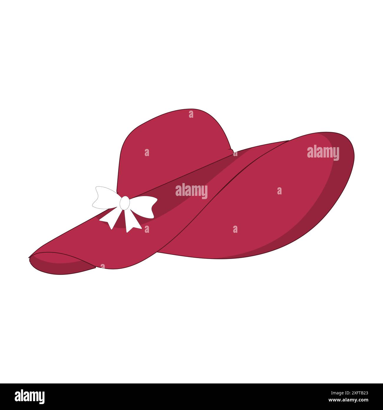 Cartoon hats. Female and male headwear, derby and cowboy, straw hat ...